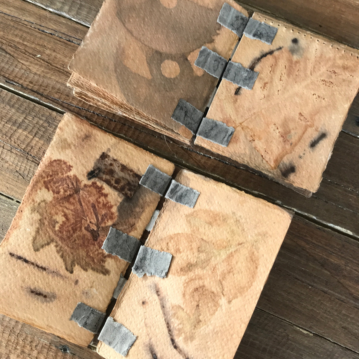 ecoprinted book with tab binding – Gone Rustic